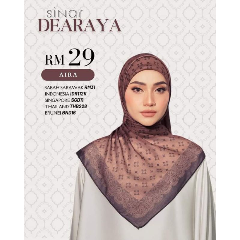 🔥NEW🔥Deara Hijab Sinar Dearaya ~ Aira | Shopee Malaysia