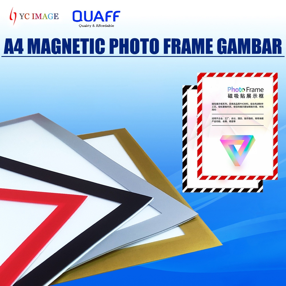 Magnetic Photo Frame Gambar A3 A4 Magnetic Display Board Wall Stick ...