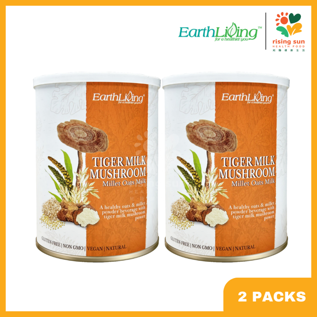Earth Living Organic Tiger Milk Mushroom Millet Oat Milk (750g x 2) - Twin Packs | Shopee Malaysia