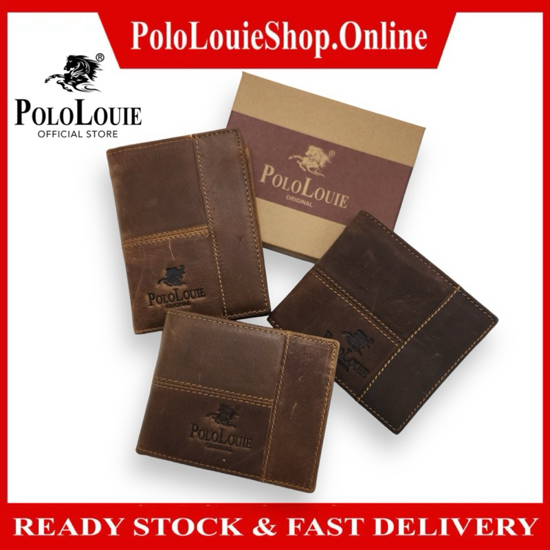 Original Polo Louie Men Genuine Leather Bifold Wallet Multi Design ...
