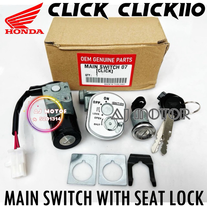 HONDA CLICK CLICK110 MAIN SWITCH SET WITH SEAT LOCK KUNCI CHOP HONDA ...