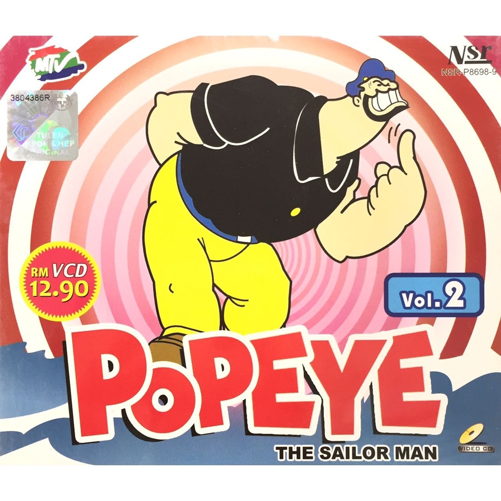 Cartoon VCD Popeye The Sailor Man Vol 2 (VCD) (1940-1956) | Shopee Malaysia