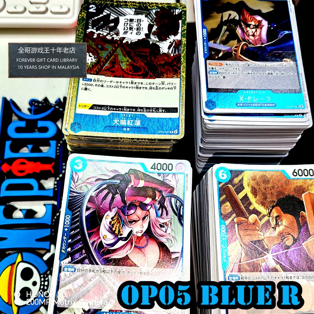 全哥海贼王 OP05 R RARE Blue Set One Piece Card Game OPCG 456 Kad Murah OP5 OP05-042 OP05-050 Hina ...