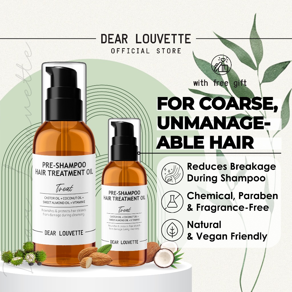 Pre-Shampoo Hair Treatment Oil For Hair Growth Detangler Frizzy Hair ...