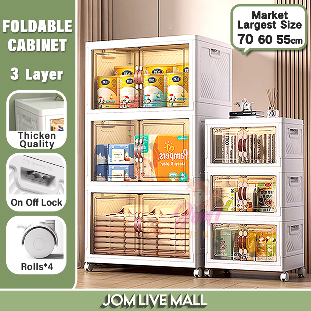 Foldable Clothes Cabinet Storage Box Stackable Box Organizer Storage ...