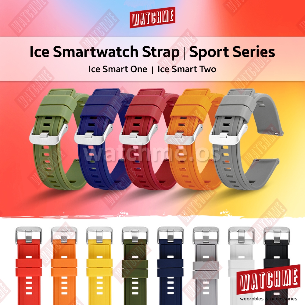 Ice Smartwatch Strap, Sport Series 22mm, Stainless Steel Buckle, 8 ...
