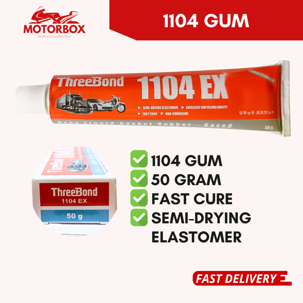 ThreeBond 1104 EX GASKET GUM - [ 50 GRAM ] GAM GREY LIQUID GASKET ...