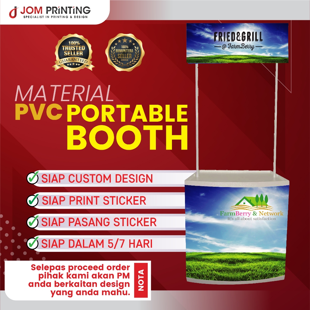[ MURAH GILER ] PVC Portable Booth, Promotion Counter, Sampling Kiosk ...