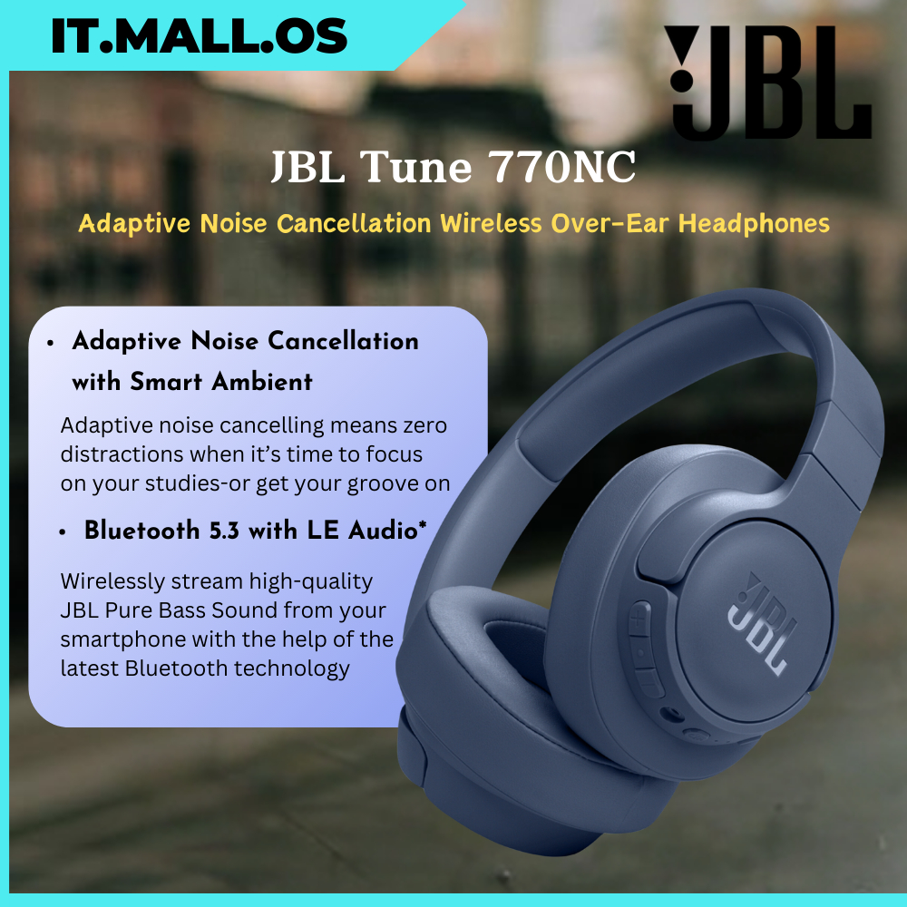JBL Tune 770NC (Adaptive Noise Cancelling with Smart Ambient ,Bluetooth ...