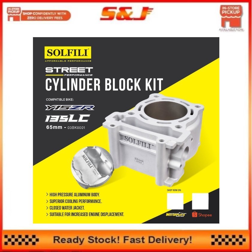 SOLFILI YAMAHA Y15 Y16 NVX155 65MM Street Performance Cylinder CERAMICS ...
