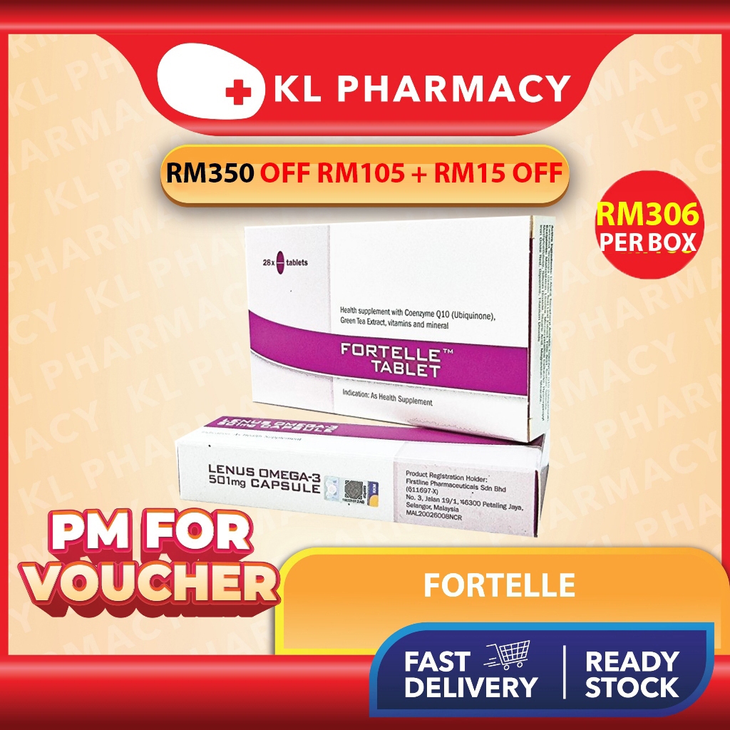 Fortelle 28's + Omega-3 28's For Female Fertility FERTILITY PILL ...