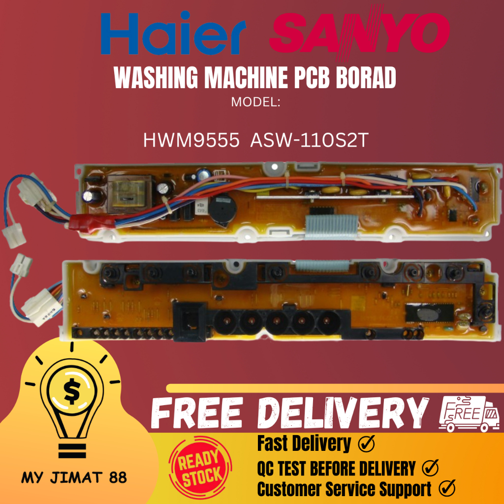 HWM9555 HAIER / ASW-110S2T SANYO WASHING MACHINE PCB BOARD | Shopee ...