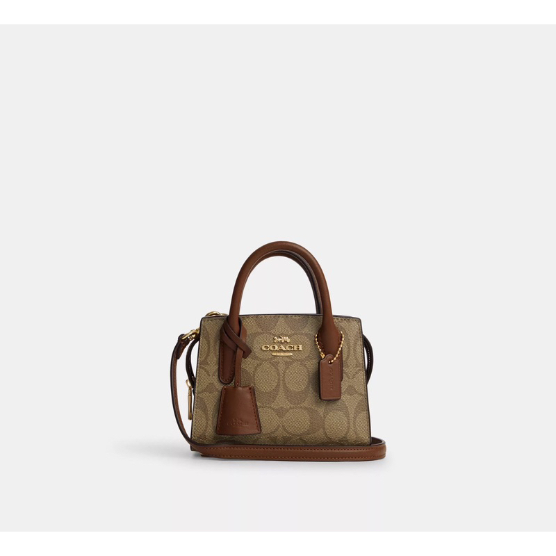 Coach Andrea Mini Carryall In Signature Canvas | Shopee Malaysia