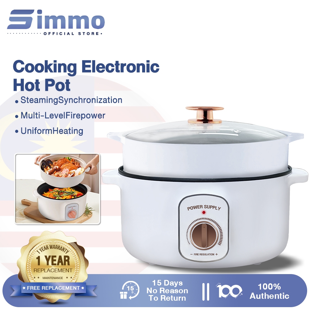 Simmo Electric Cooker Non Stick Ceramic Coating Electric Pot 3.5L ...