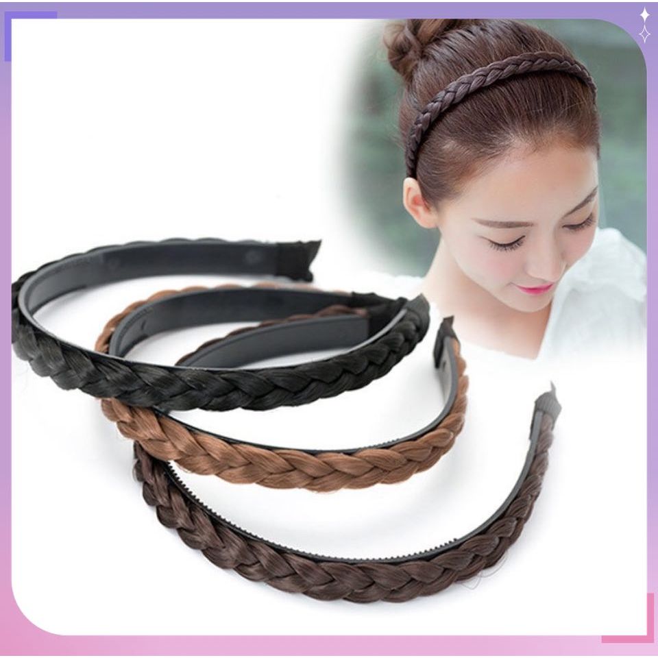 (H20-H22) Hair Plaited Headband Braid Braided With Teeth Hair Band ...