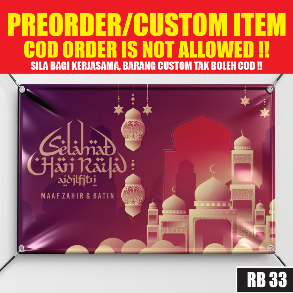 [COD ORDER WILL NOT BE PROCESS] [PART 3] Hari Raya Ramadhan Banner ...