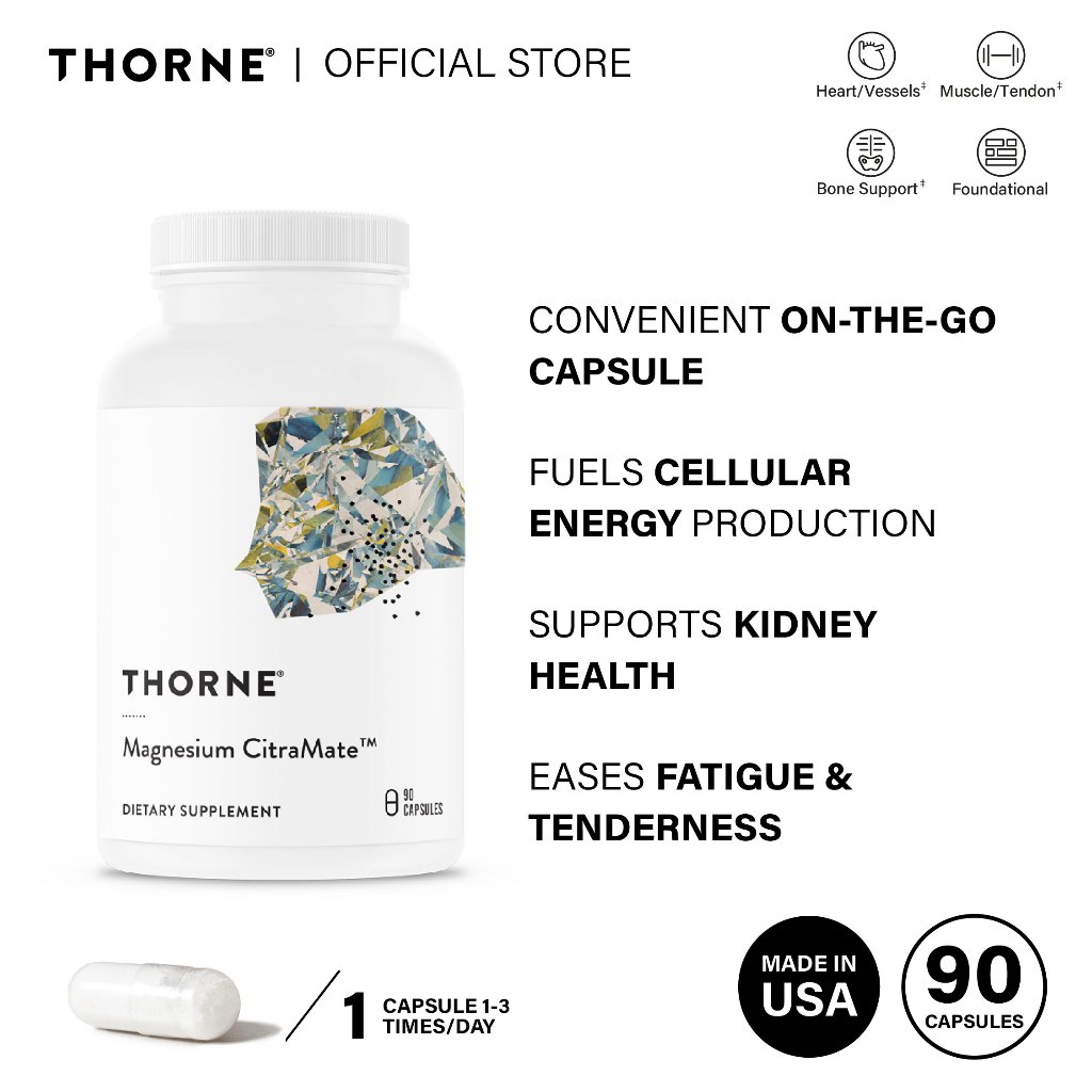 Thorne Magnesium CitraMate 90 Capsules | Shopee Malaysia