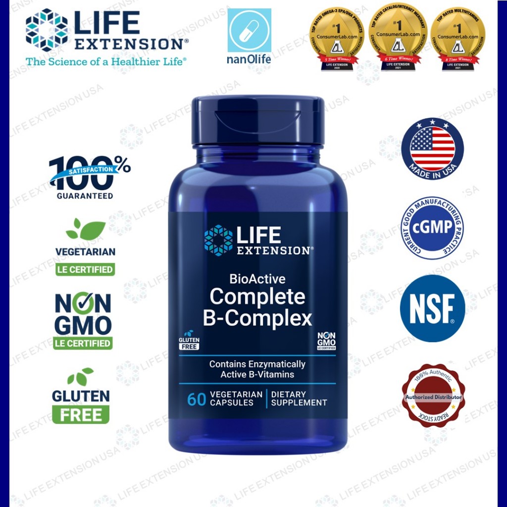 [Life Extension] BioActive Complete B-Complex, EXP: 03/27, 60 ...