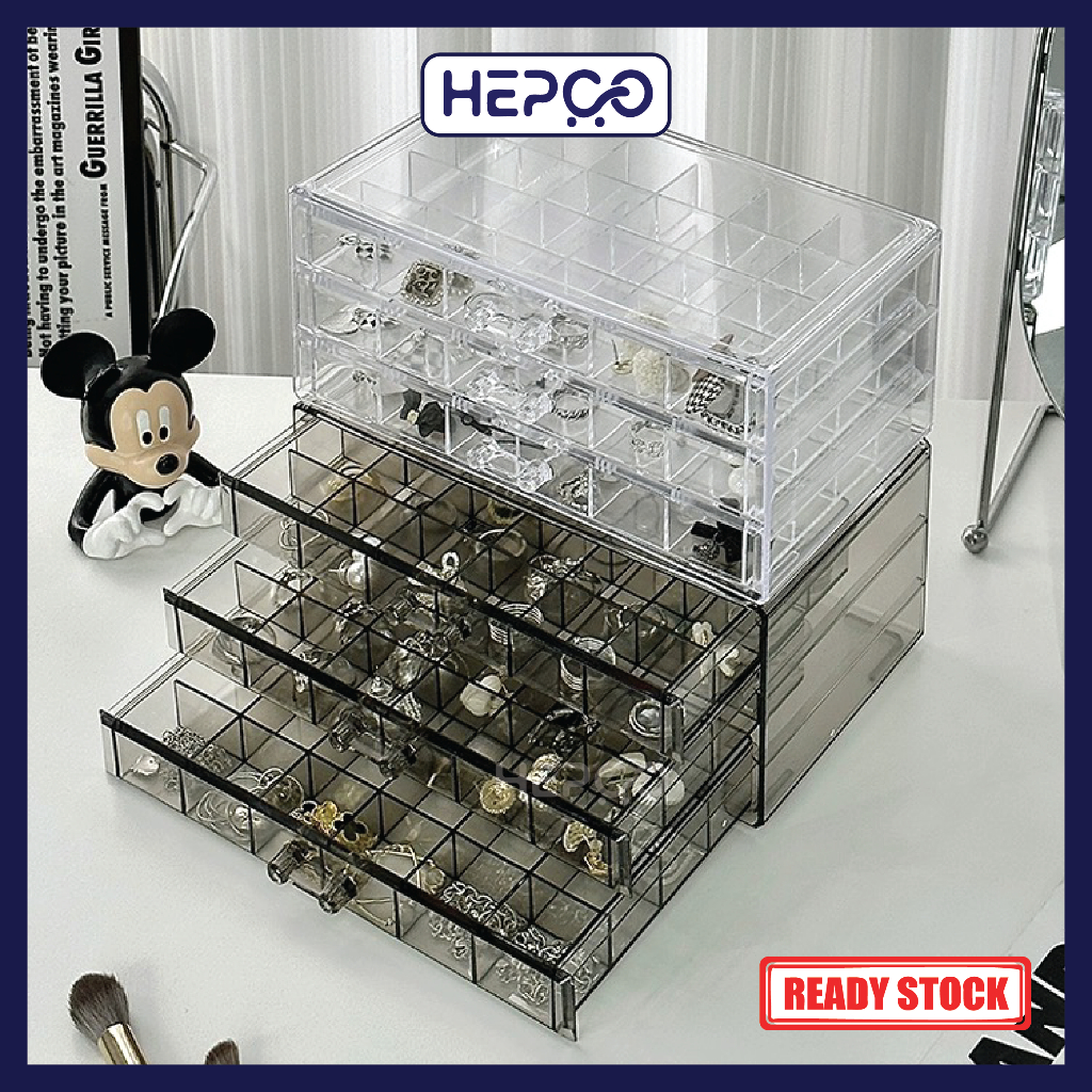 Jewelry Rhinestone Storage Organizer Storage Jewelry Small Grid Drawer ...