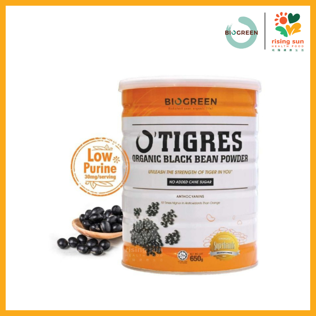 Biogreen O'Tigres Organic Sugar Free Black Bean Powder 650g | Shopee ...