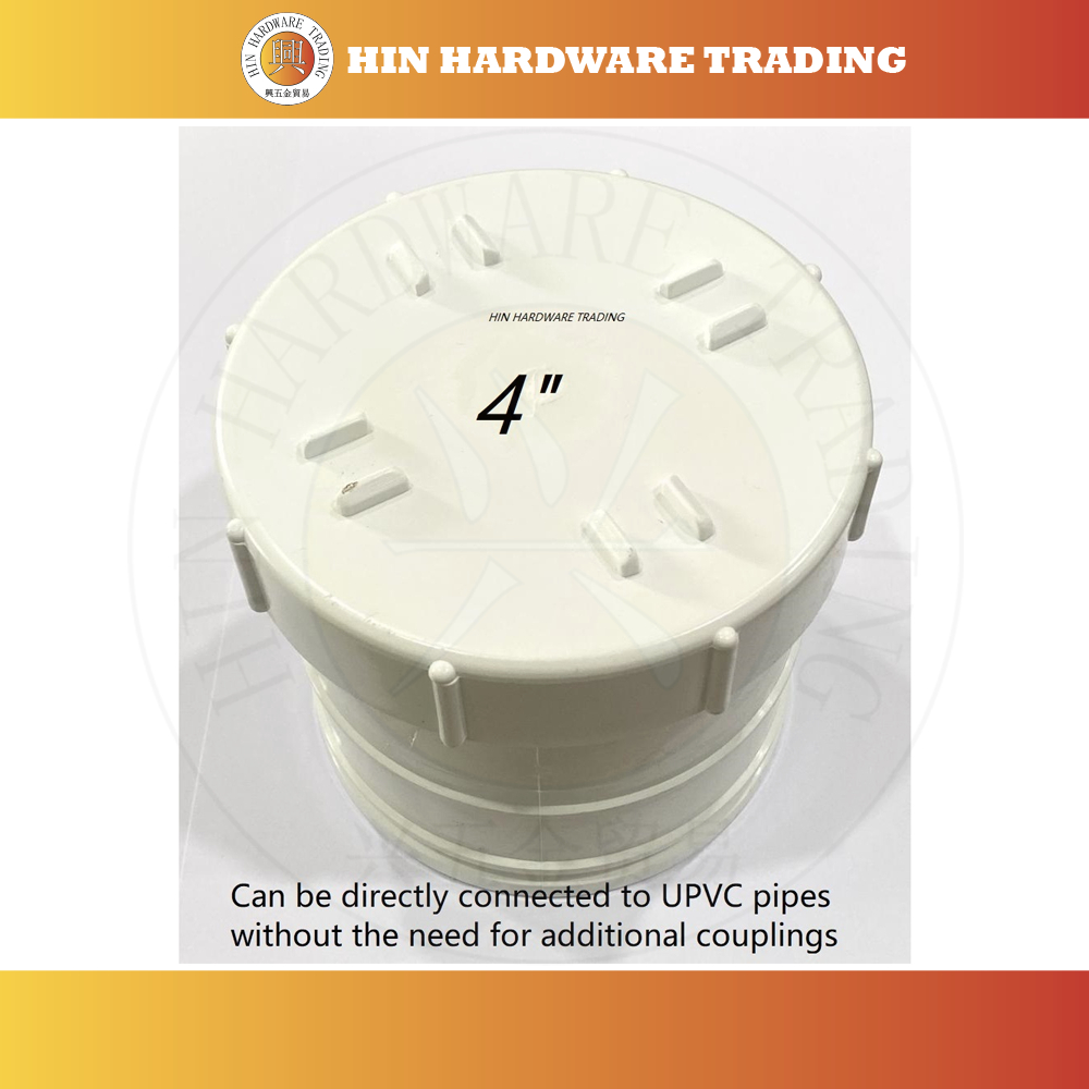 Penutup Akses & Palam 110mm (4") F/F – UPVC Access Cap & Plug F/F ...