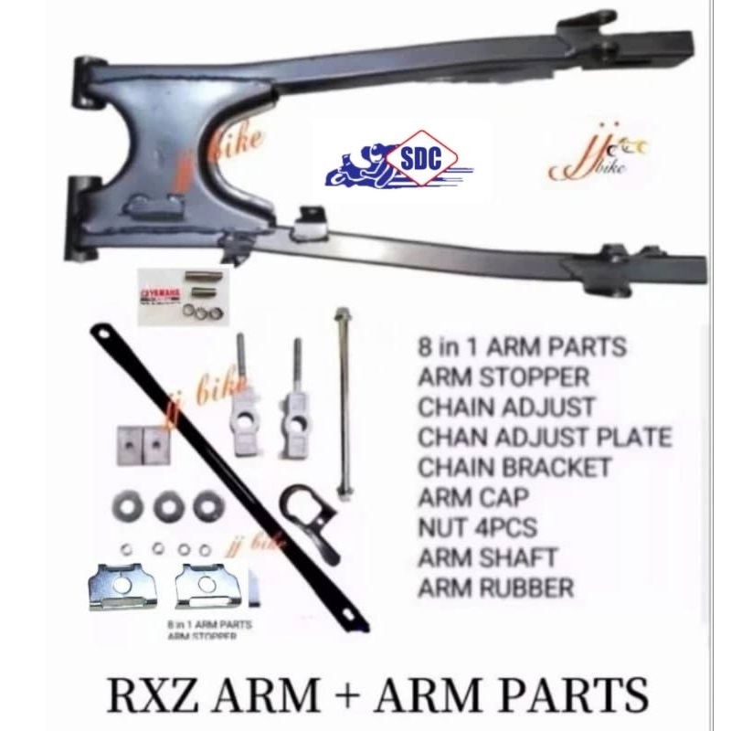 RXZ ARM SET MILI CATALYZER ARM SET BELAKANG ARM RXZ135 ARM SET REAR ...