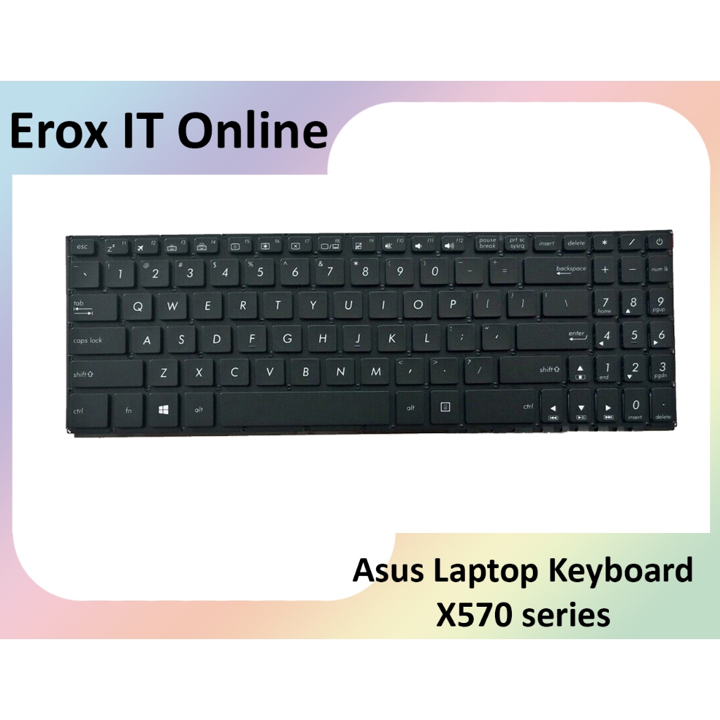 ASUS X570 X570U X570UD X570Z X570ZD X570D X570DD F570 YX570 A570 K570 R570 Laptop Keyboard ...
