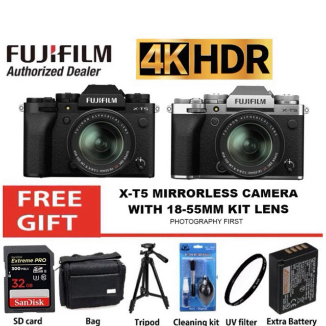 FUJIFILM MALAYSIA SET FUJIFILM X-T5 XT5 18-55mm FREE EXTRA BATTERY/BAG ...