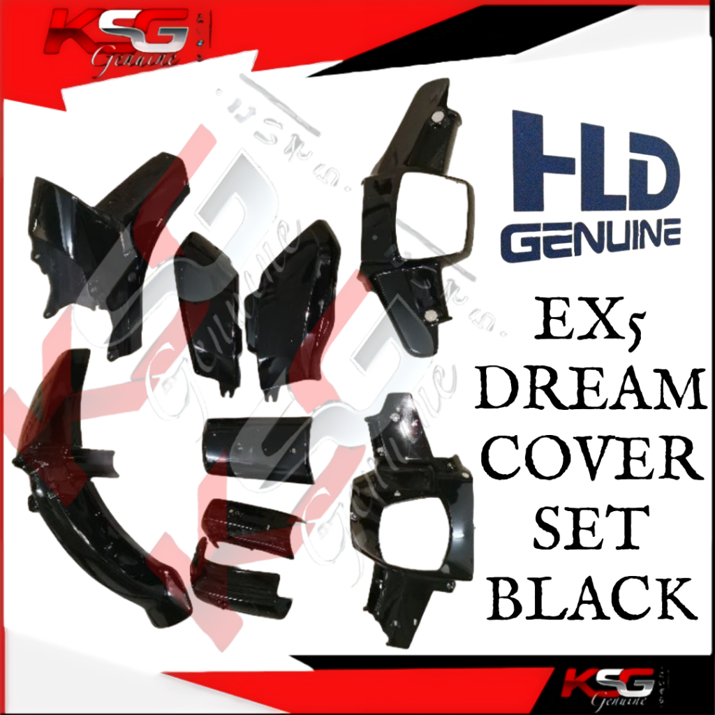 HLD MANUFACTURER BODY SET FOR EX5 DREAM COVER SET BLACK | Shopee Malaysia