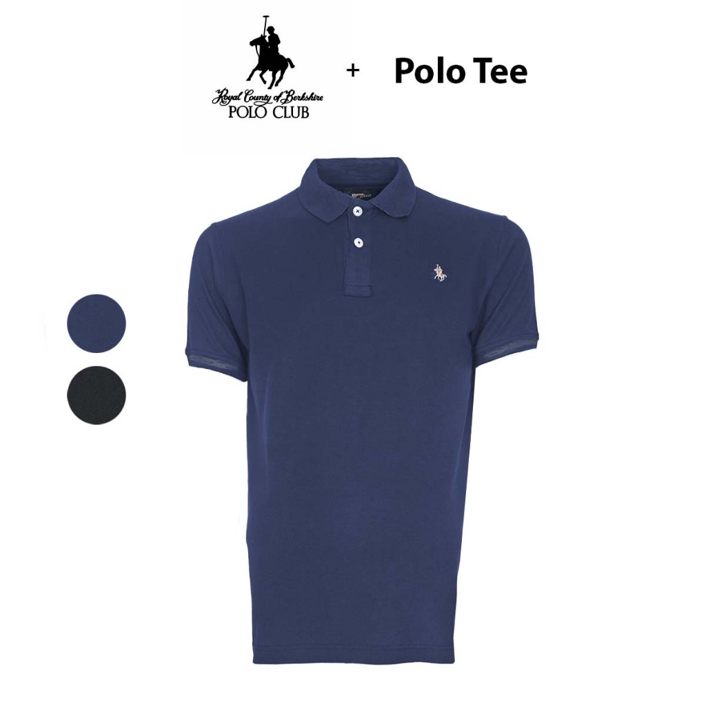 RCB Polo Club Men Blue / Black Short Sleeve Polo Shirt RMTS11870 ...