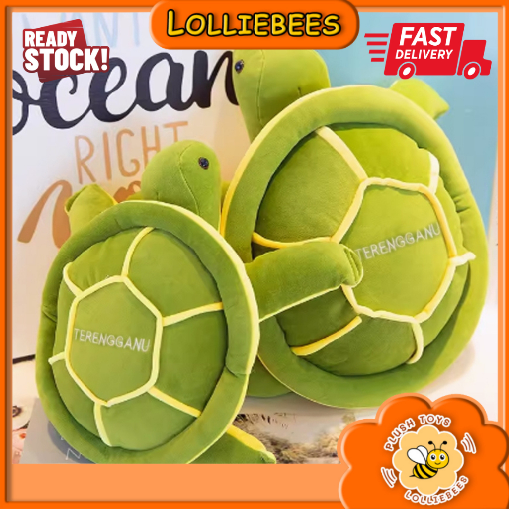 Fluffy Cute Plushie Turtle Plush Toy Anak Patung Comel Kura Kura Penyu ...