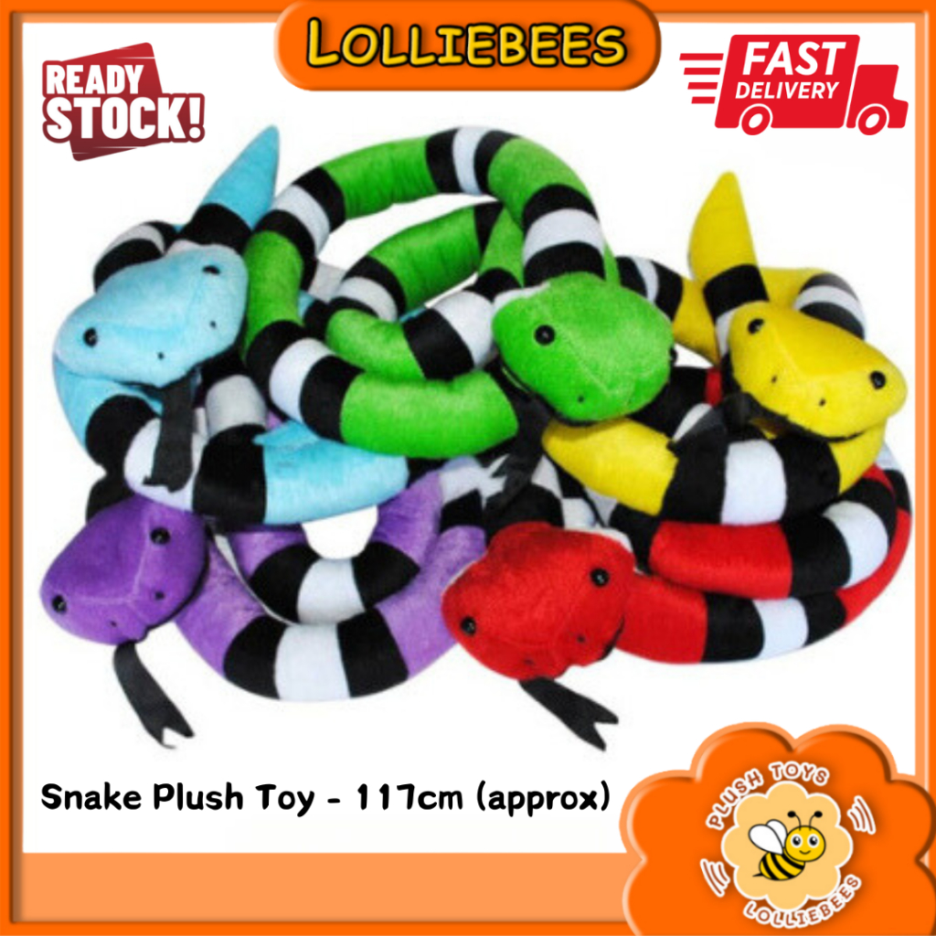 [READY STOK] Mainan Budak Ular Snake Plush Toy Colourful Stuffed Toy ...
