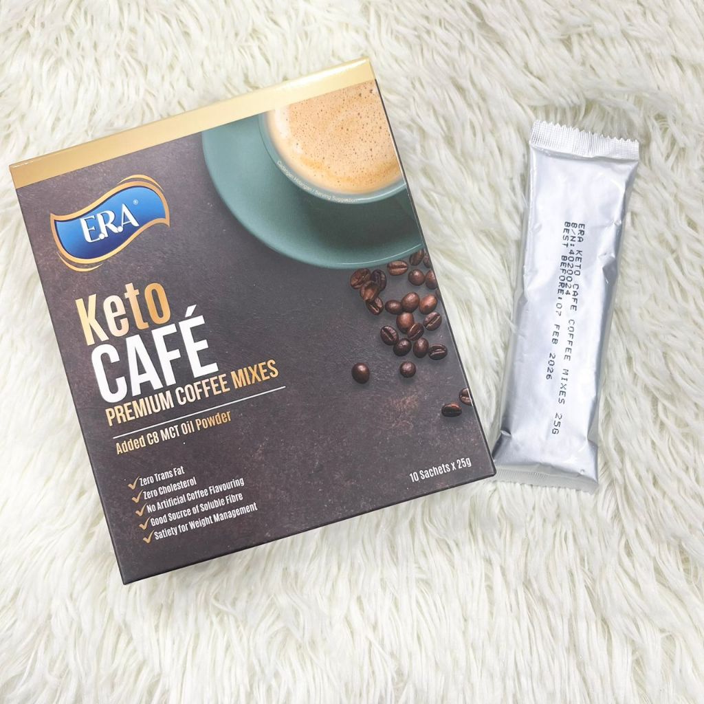 Era Keto Cafe Premium Coffee Mixes Added C8 MCT Oil Powder 10sachet*25g ...
