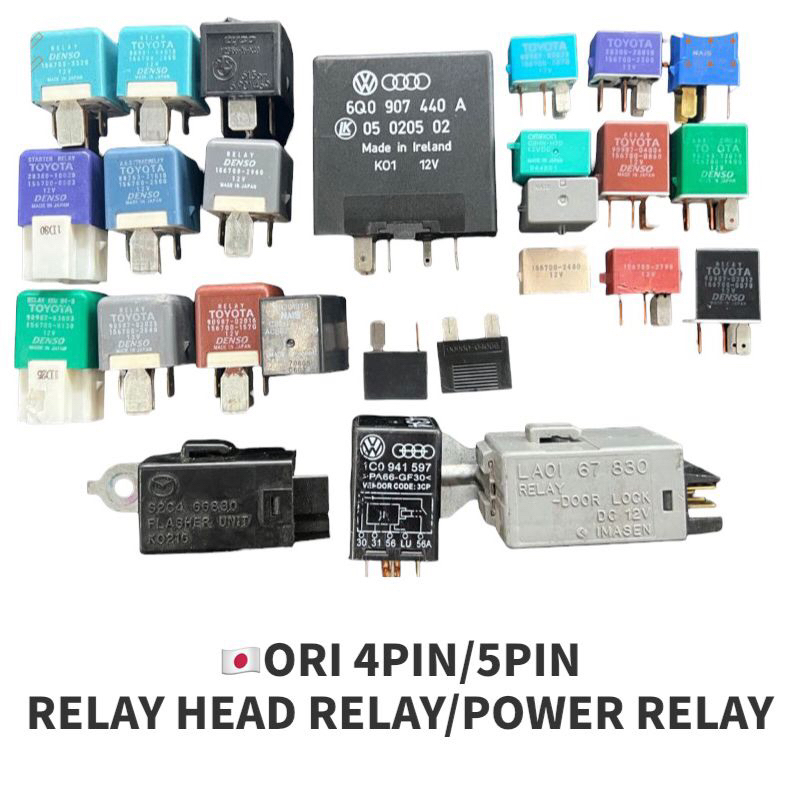 🇯🇵ORI 4PIN/5PIN RELAY HEAD RELAY/POWER RELAY FROM JAPAN | Shopee Malaysia