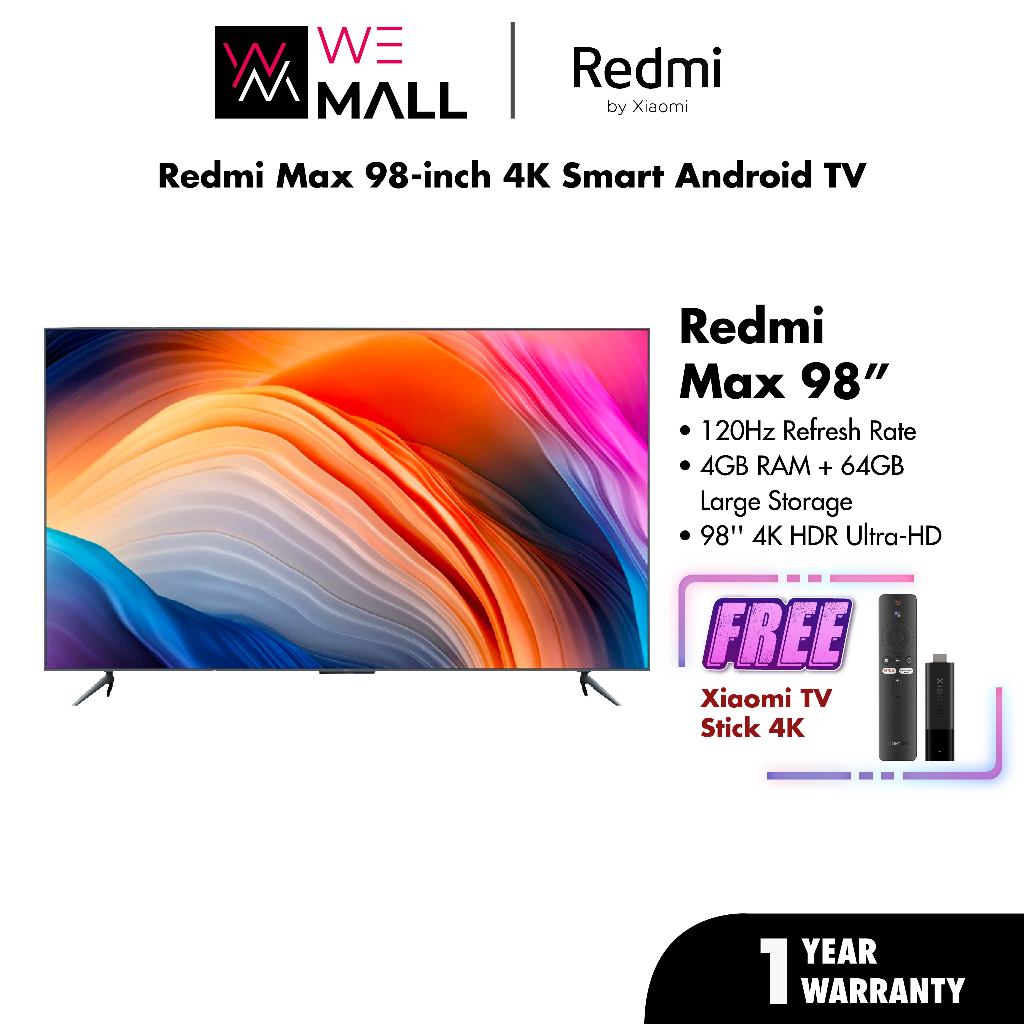 Redmi Max 98-inch 4K Smart Android TV 120HZ UHD HDR High-Resolution TV ...
