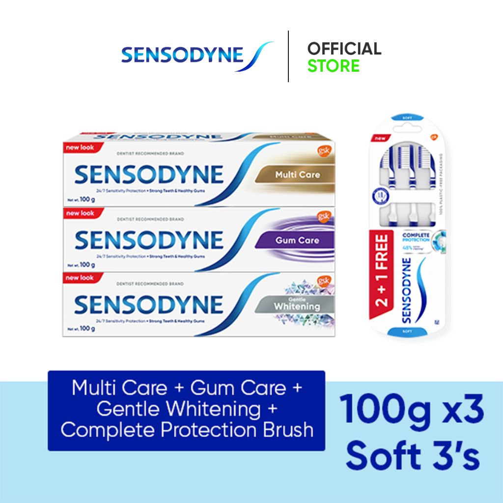 [Bundle of 3] SENSODYNE Toothpaste Daily Protection - Multi Care+Gum ...