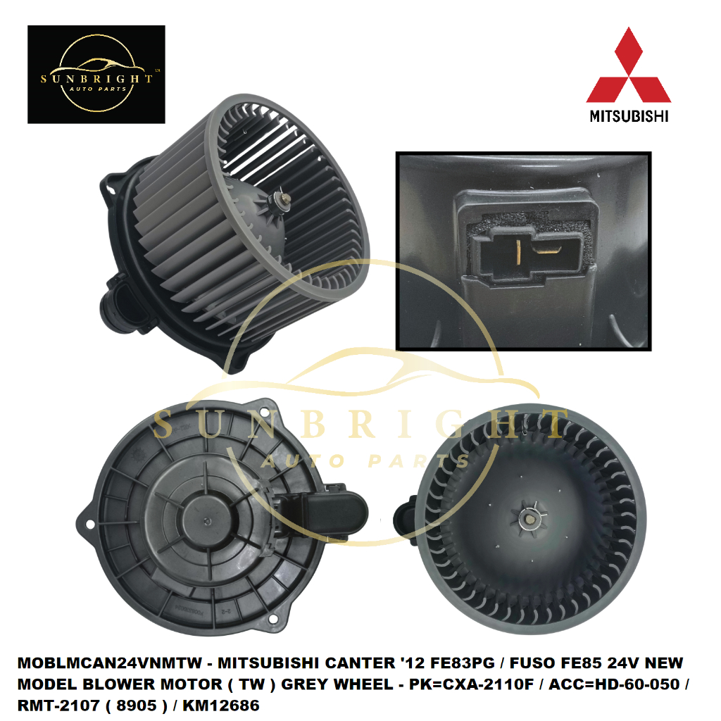 MITSUBISHI CANTER '12 FE83PG / FUSO FE85 24V NEW MODEL BLOWER MOTOR ...
