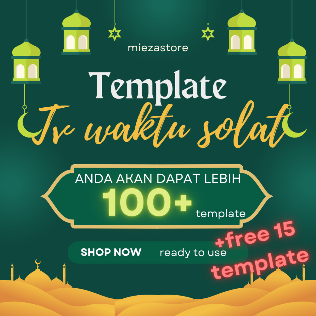 {TEMPLATE} SLIDE UNTUK TV WAKTU SOLAT🔥🔥 | Shopee Malaysia