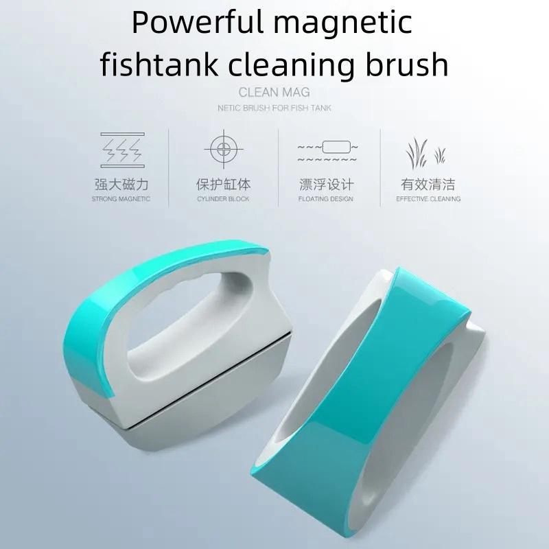 AQUASPEED Floating Magnetic Aquarium Glass Cleaner Magnet Brush Scraper ...