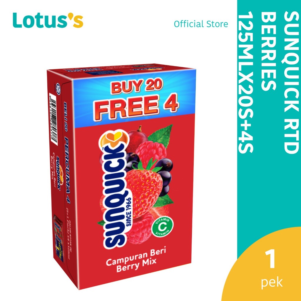 Sunquick Rtd Berries 125mlx20s+4s | Shopee Malaysia
