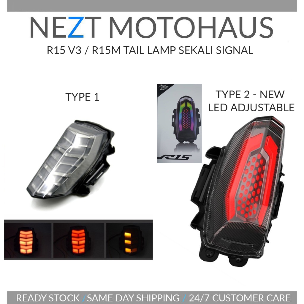 Yamaha R15 V3 / R15m Integrated Tail Lamp Tail Light GMA | Shopee Malaysia