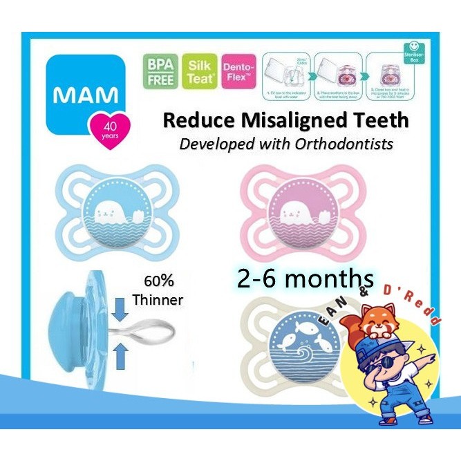 [2-6 Months] MAM Perfect Baby Pacifier with Self Sterilising Case ...