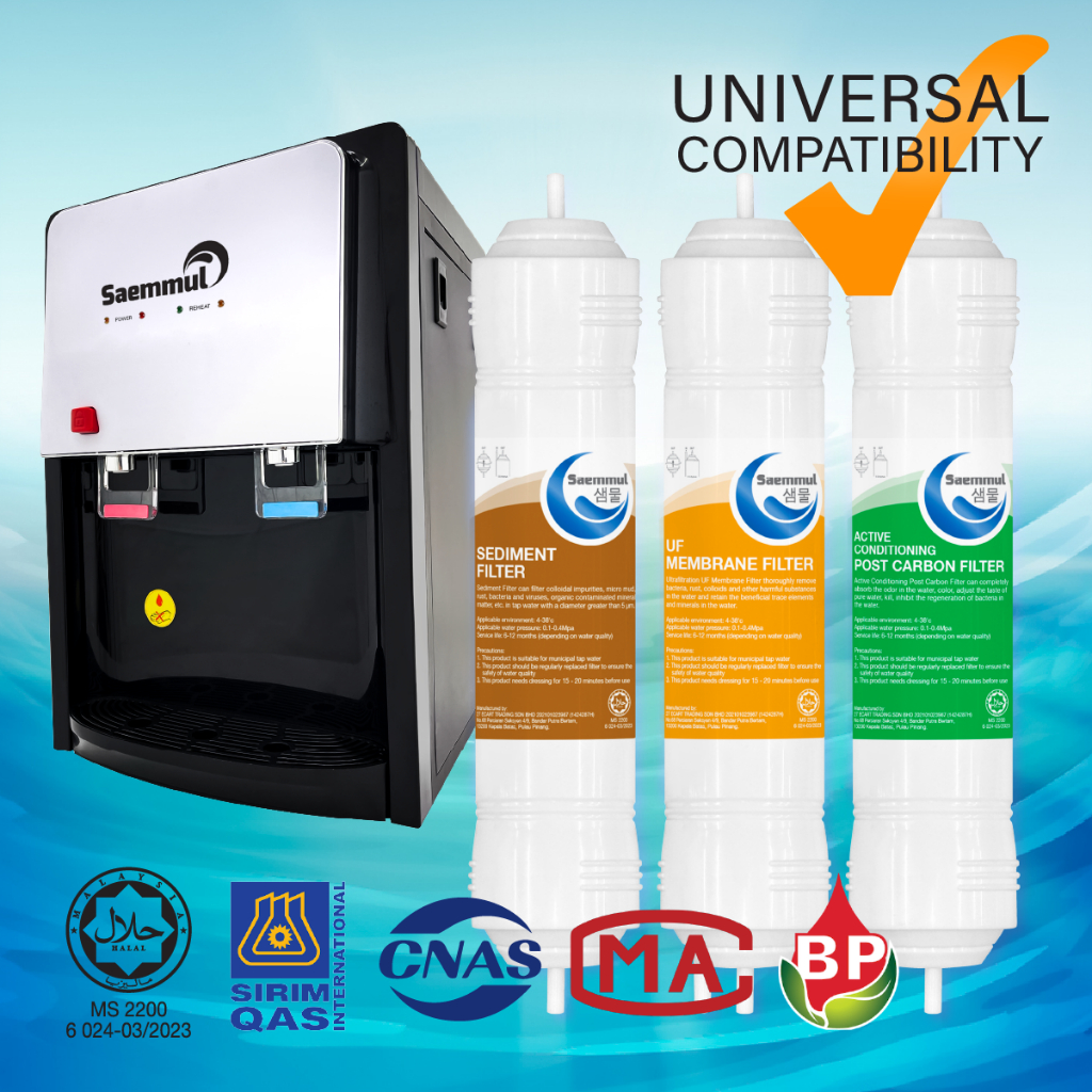 Saemmul Korean Halal 11 Inch 3 Stage U Type Ultra Filteration Water ...