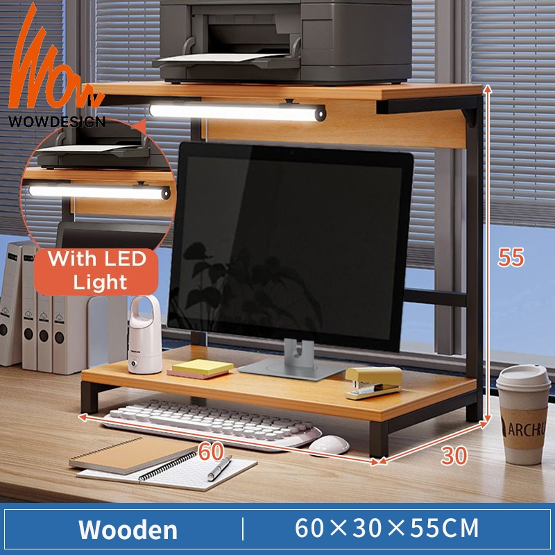 Desktop Organizer Printer Rack Monitor Stand Multipurpose Tabletop ...