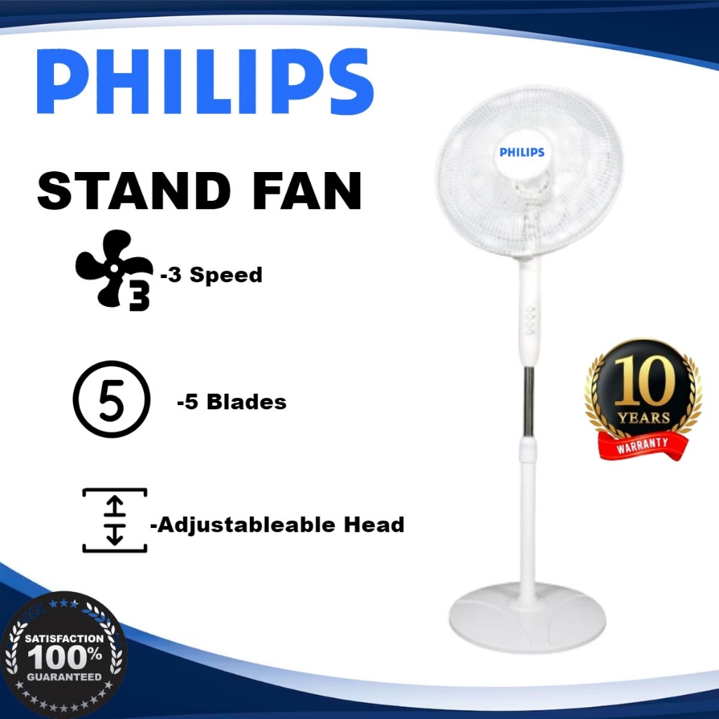 PHILIPS Ultra Strong Floor Stand Fan 12" / 16" Inch Stand Fan /Table ...