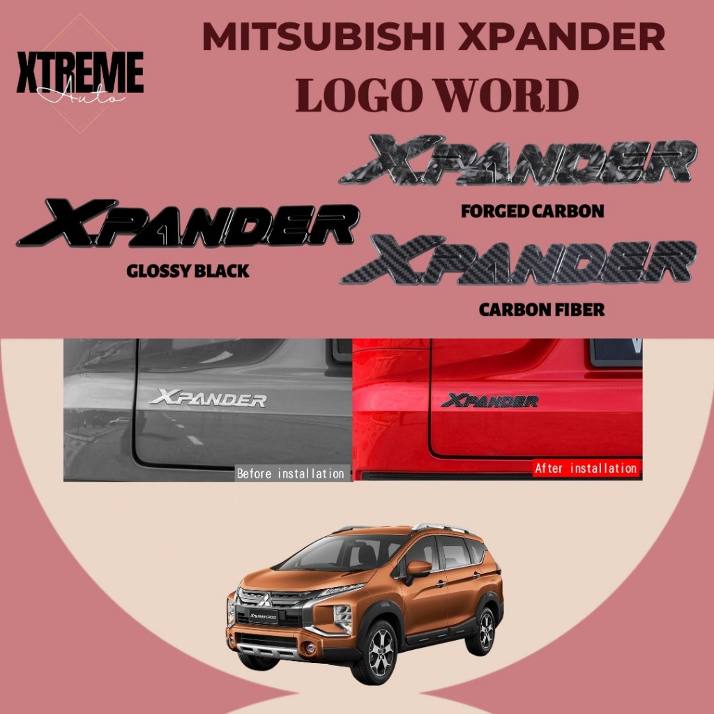 XTREME AUTO MITSUBISHI XPANDER CAR LOGO WORD EMBLEM PNP ACCESSORIES ...