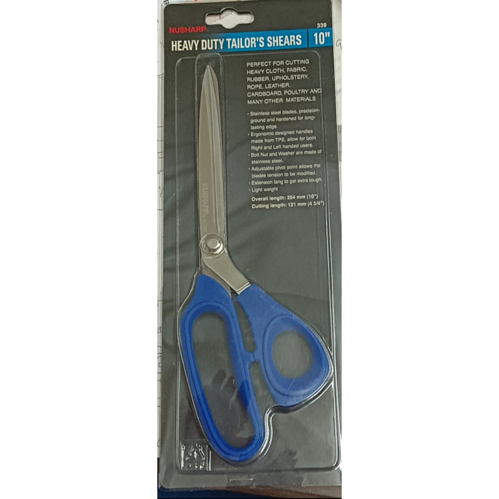 ORIGINAL 10 INCH NUSHARP MULTIPURPOSE HEAVY DUTY TAILOR SHEAR SCISSOR ...