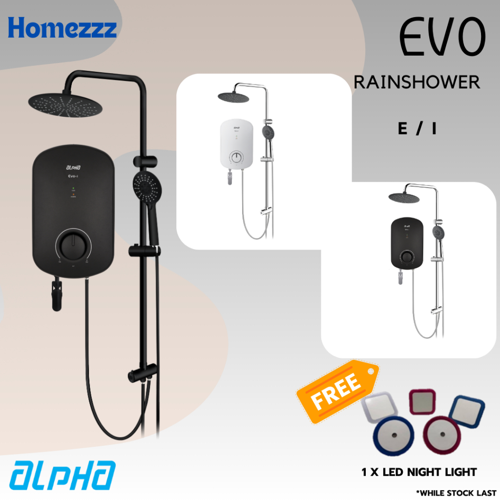 ALPHA - EVO E/ i Rain Shower Instant Water Heater Non Pump / DC Pump | Shopee Malaysia