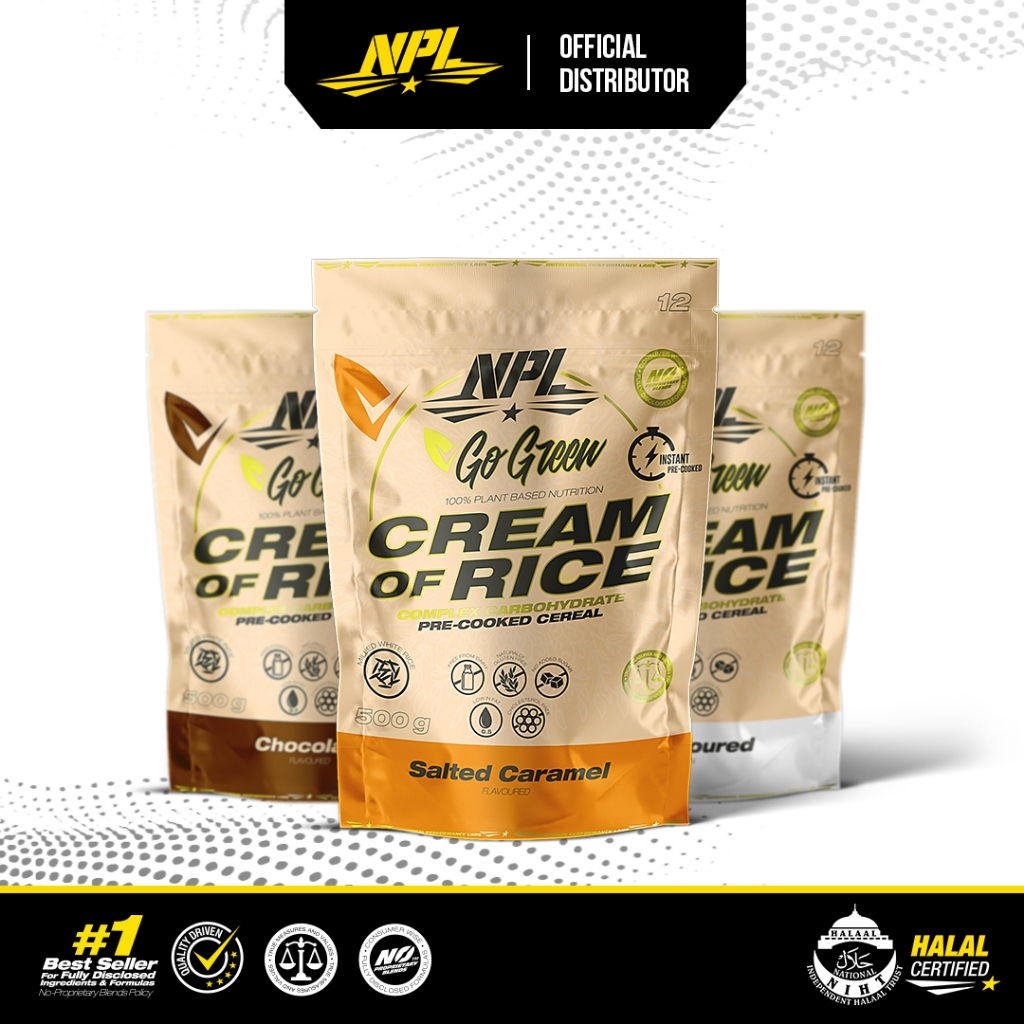 NPL Cream Of Rice Instant 500g – Diet Meal, Vegan, High Energy, Carbo ...