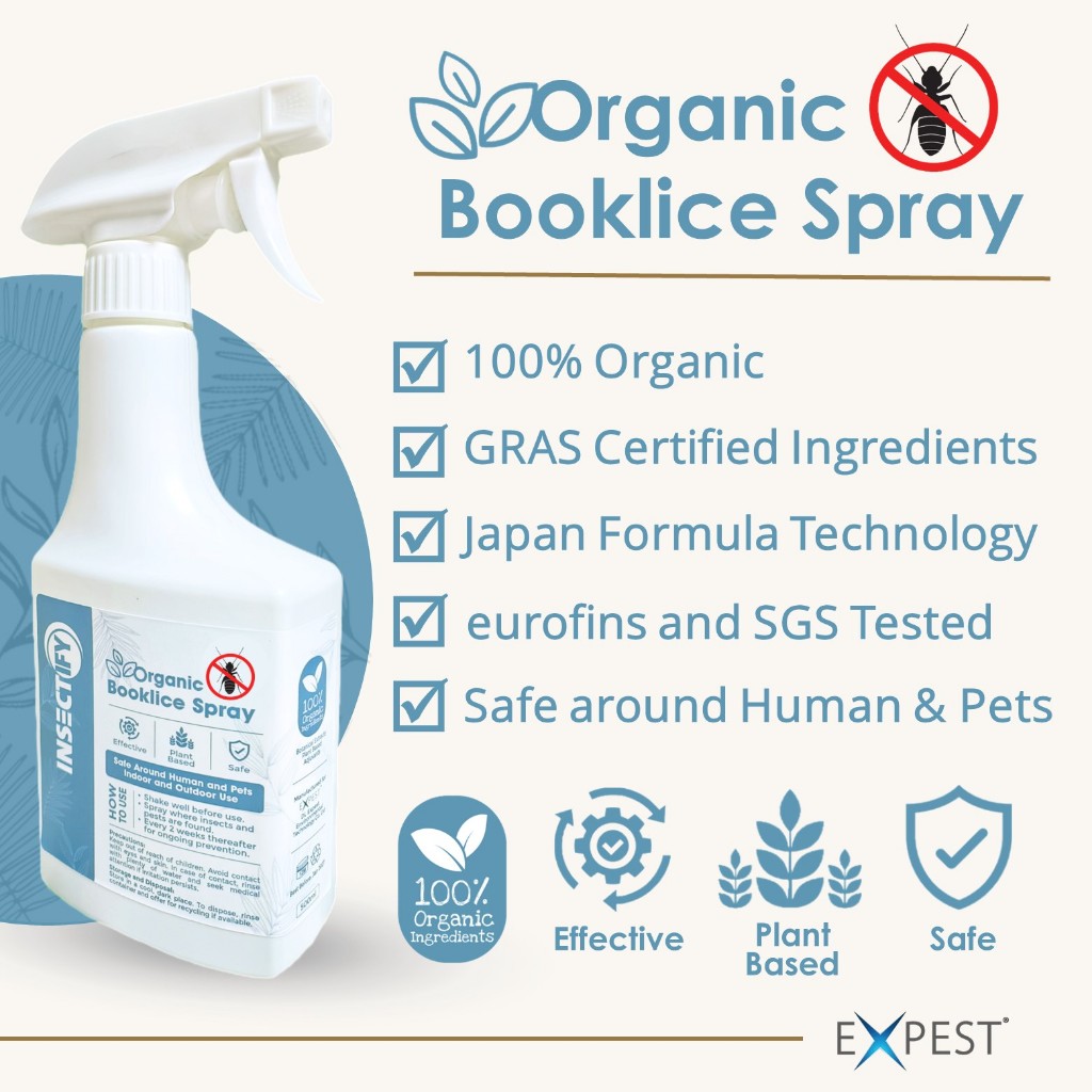 Insectify Organic Booklice Spray 500ml [No More Booklice] | Shopee Malaysia